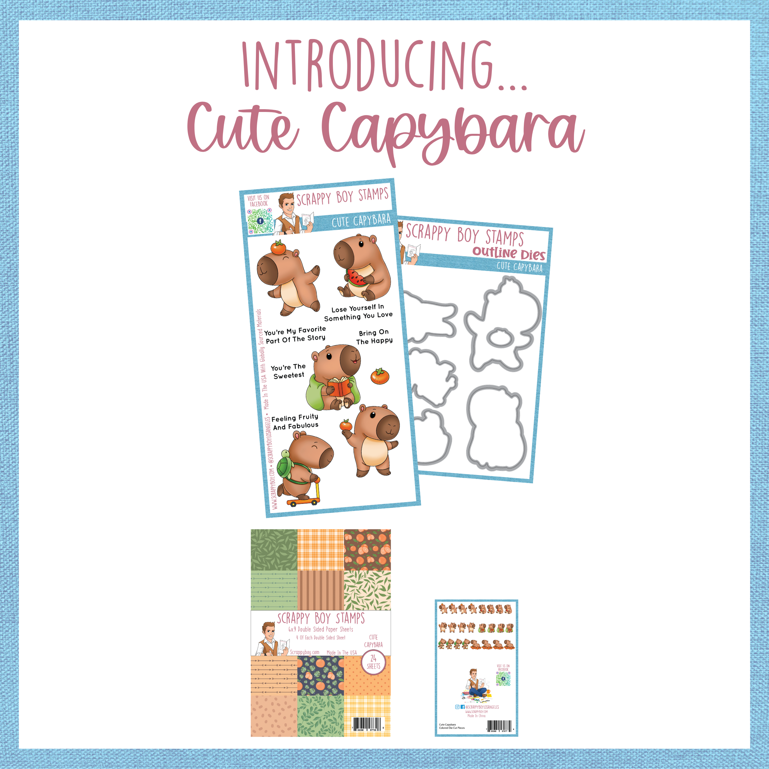 Cute Capybara – Scrappy Boy Stamps