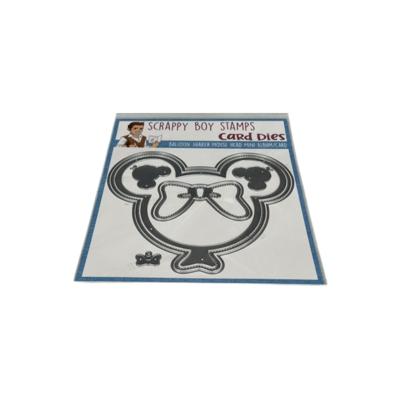 Balloon Shaker Mouse Head Mini Album/Card Die Set - Scrappy Boy Stamps