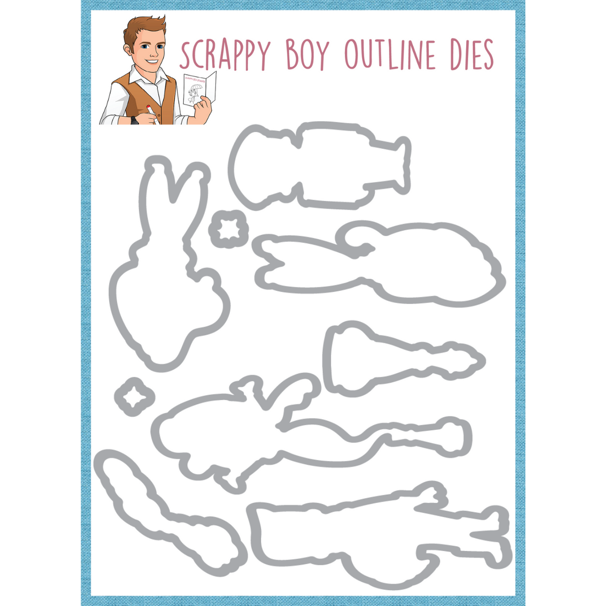 Bundle - She's A Dream Stamp & Outline Dies - Scrappy Boy Stamps