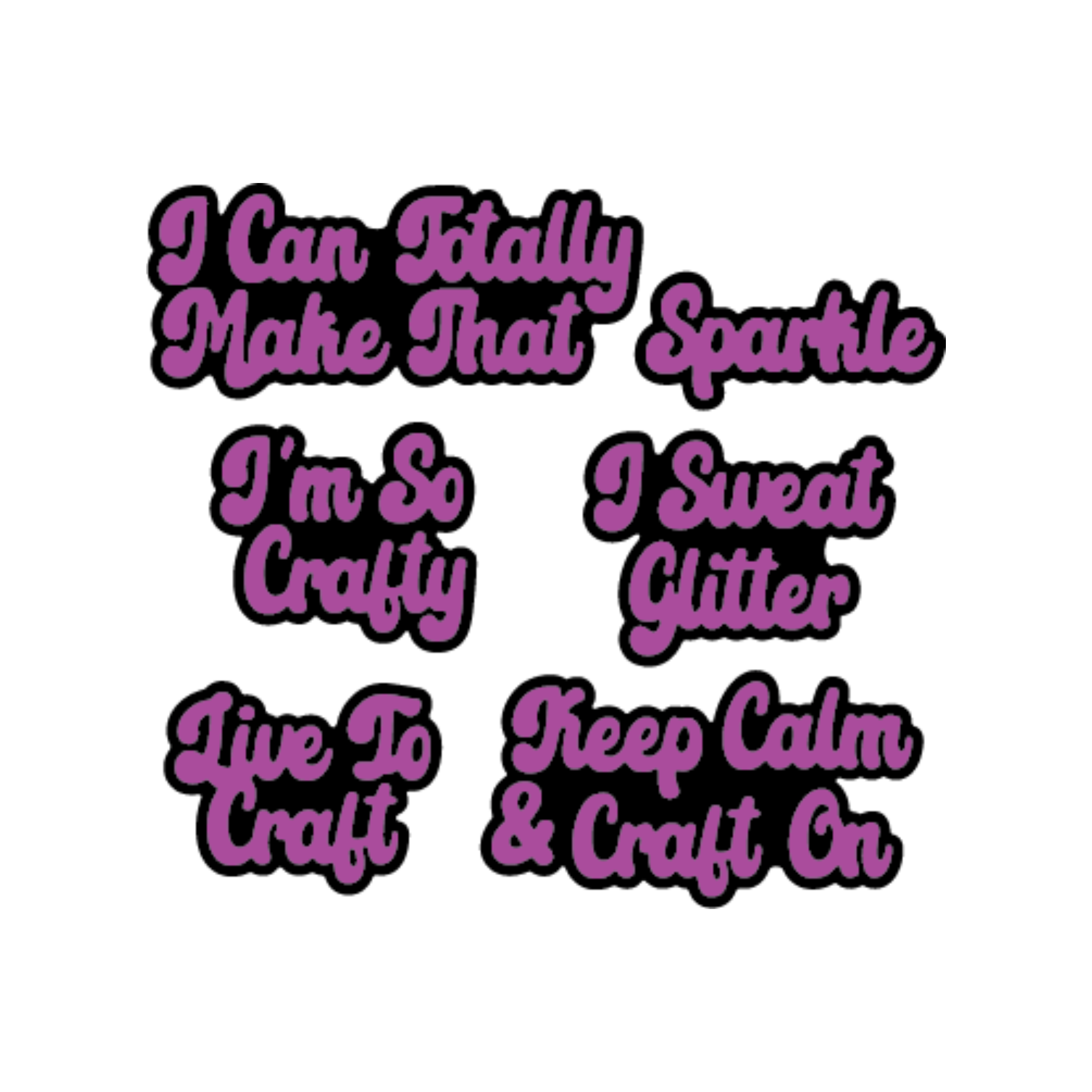 Crafty Phrases Word Dies - Scrappy Boy Stamps