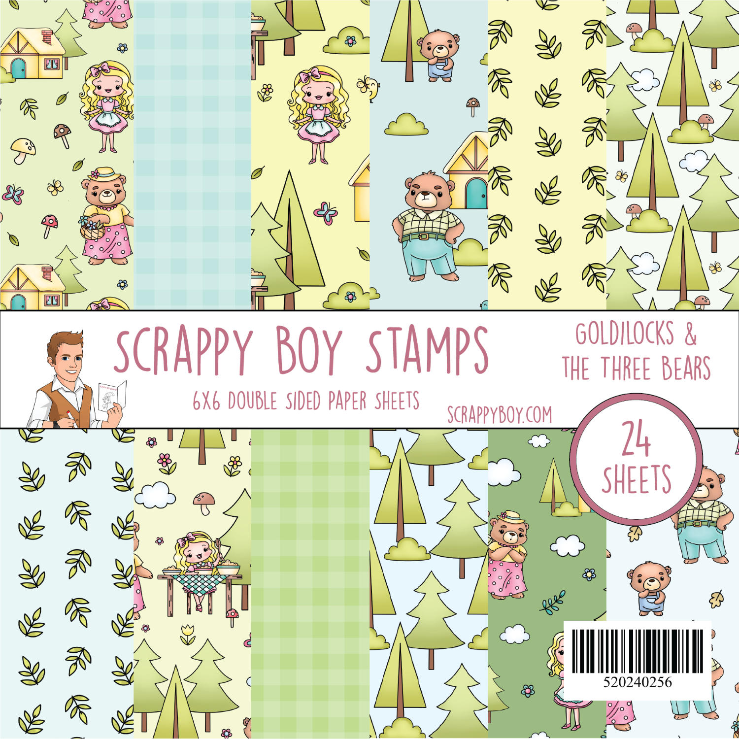 Goldilocks & the Three Bears – Scrappy Boy Stamps
