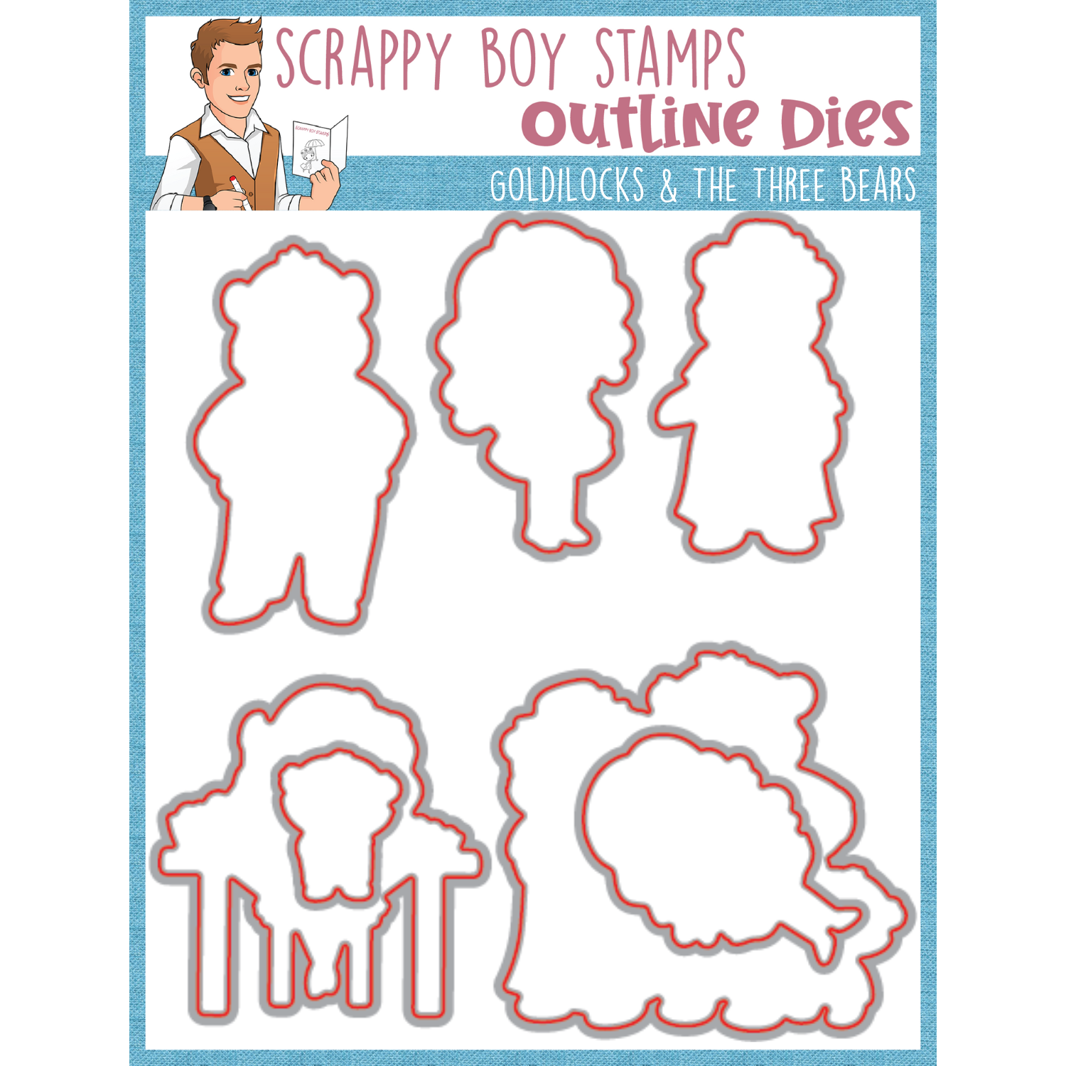 Goldilocks & the Three Bears – Scrappy Boy Stamps