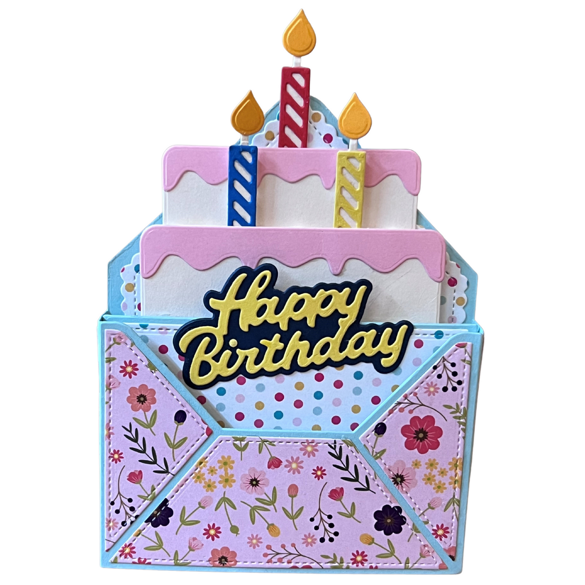 Happy Birthday Pop Up Envelope Card Die Set - Scrappy Boy Stamps
