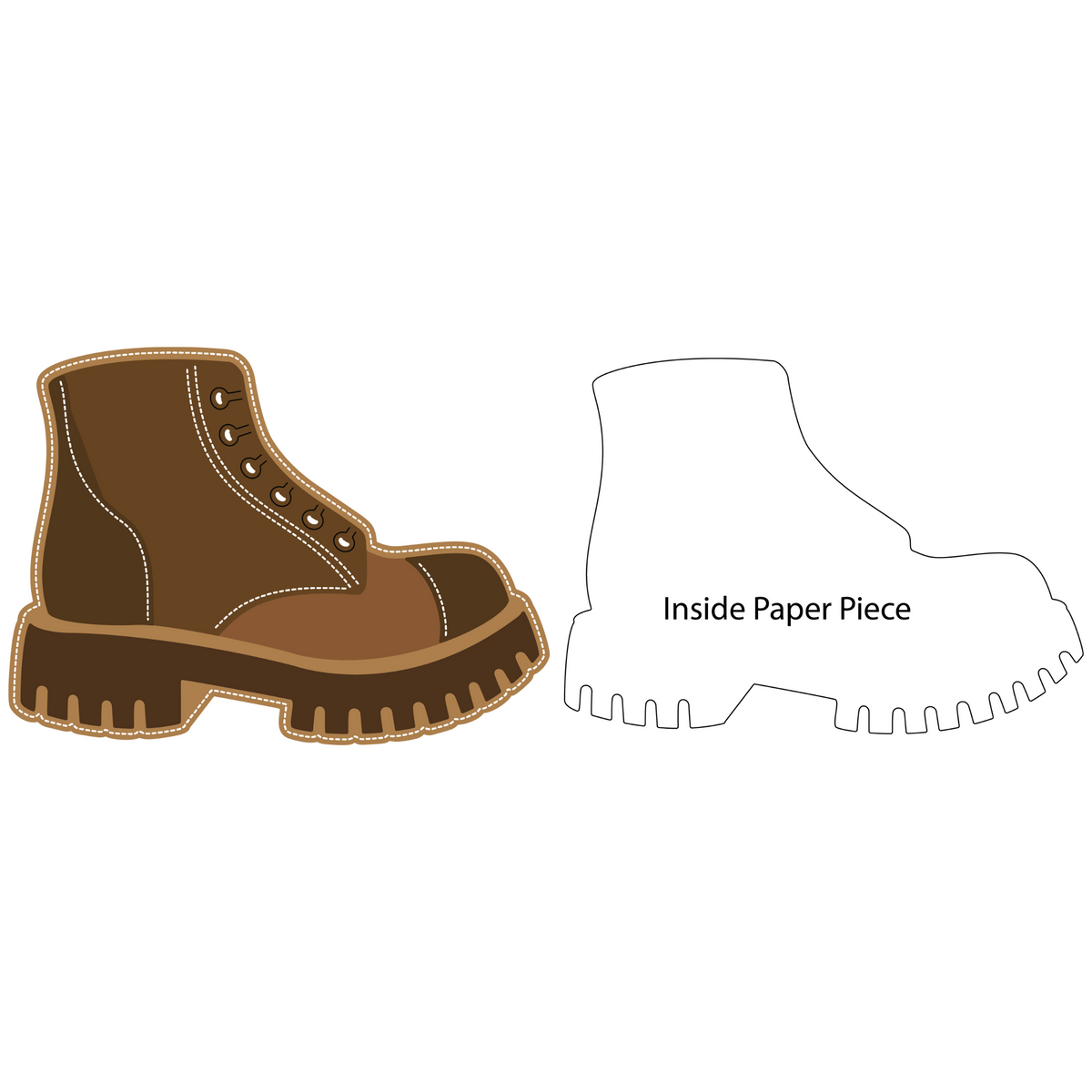 Hiking Boot Shaped Card Mini Album Die - Scrappy Boy Stamps