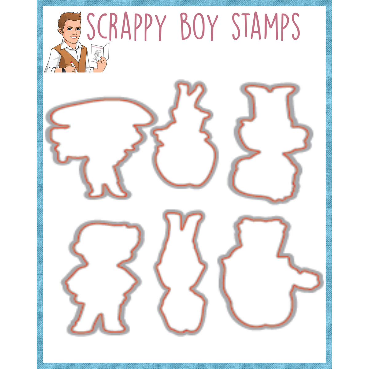 Outline Dies - I'll Be There For You - Scrappy Boy Stamps