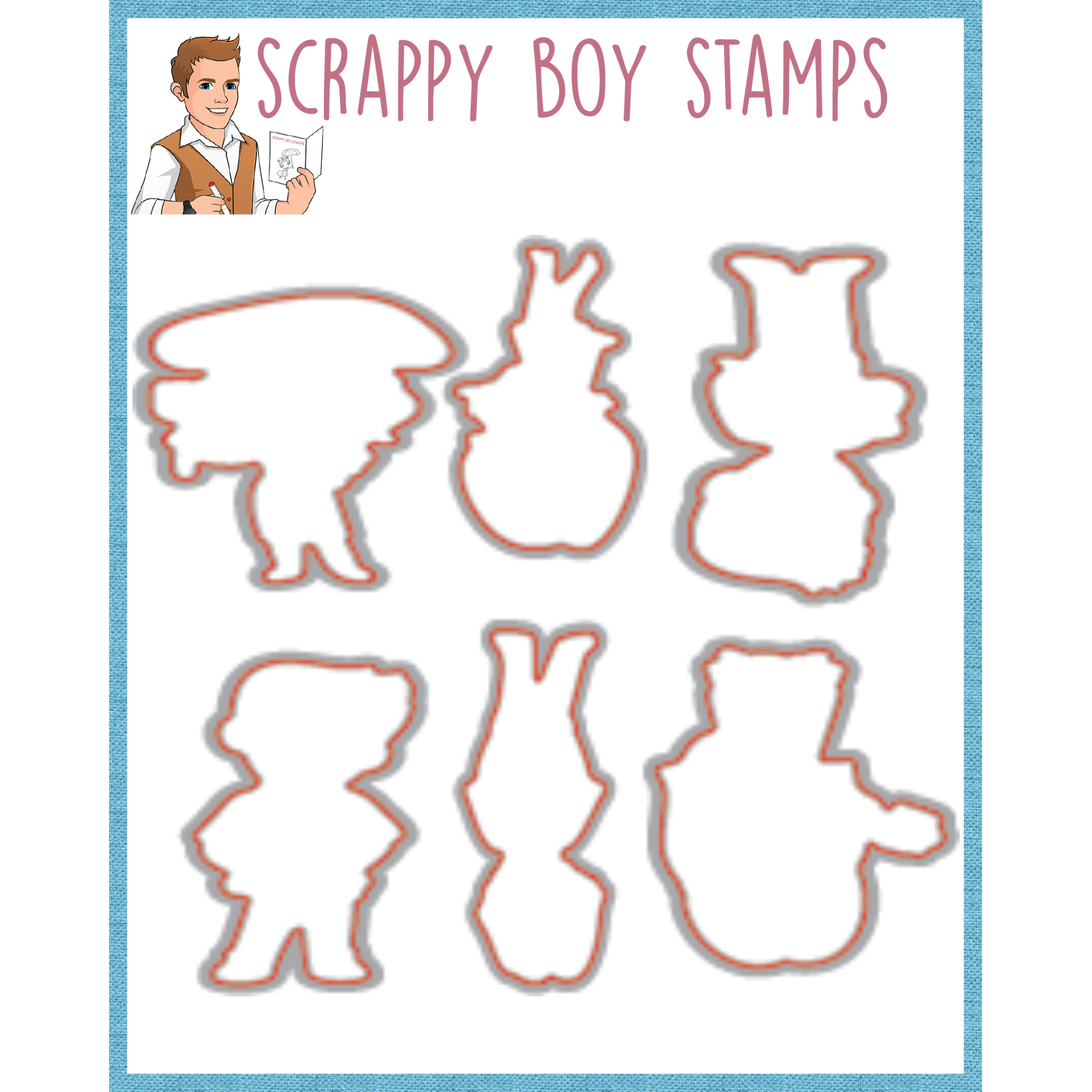 Bundle - I'll Be There For You Stamp & Outline Dies - Scrappy Boy Stamps