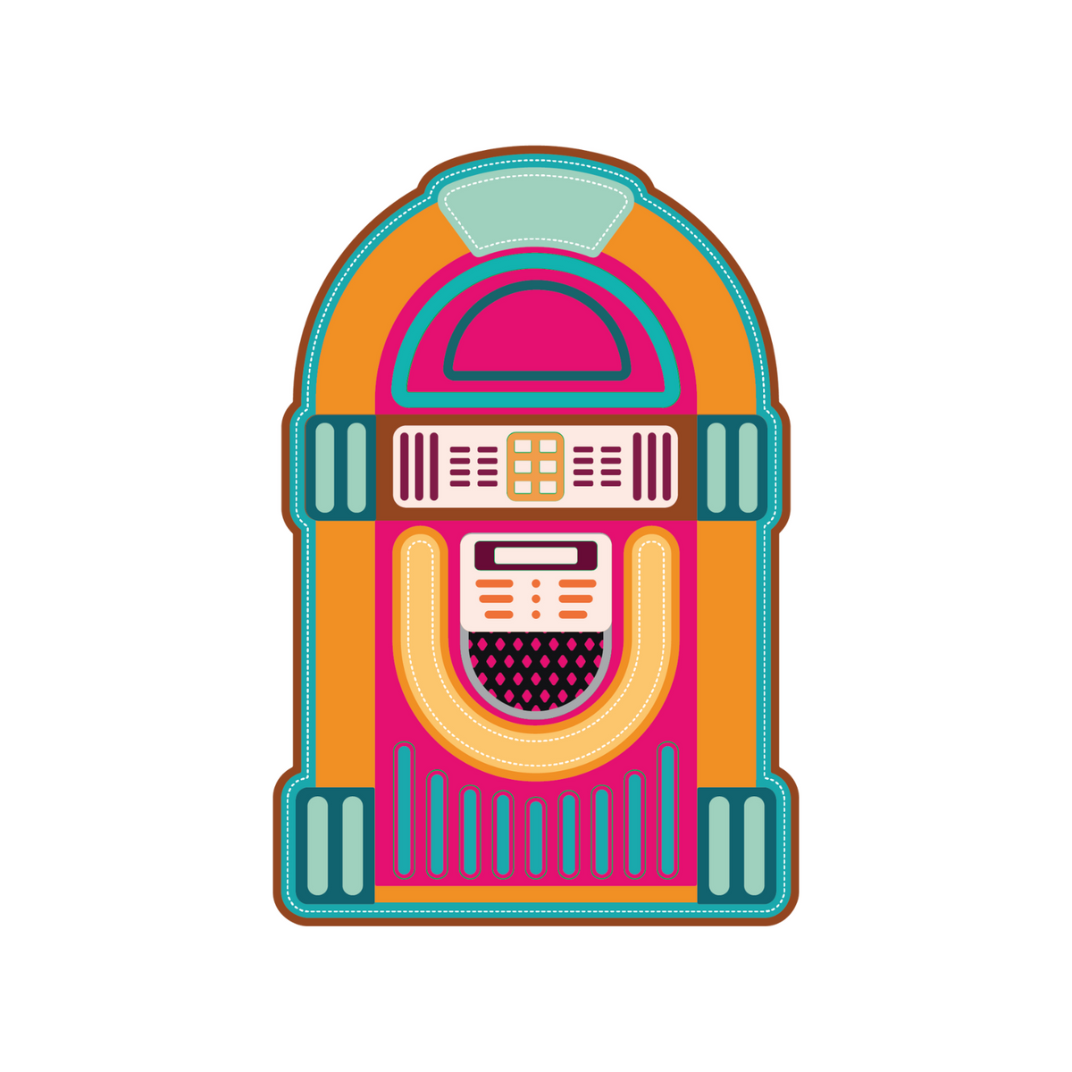 Juke Box Card/Mini Album Die - Scrappy Boy Stamps