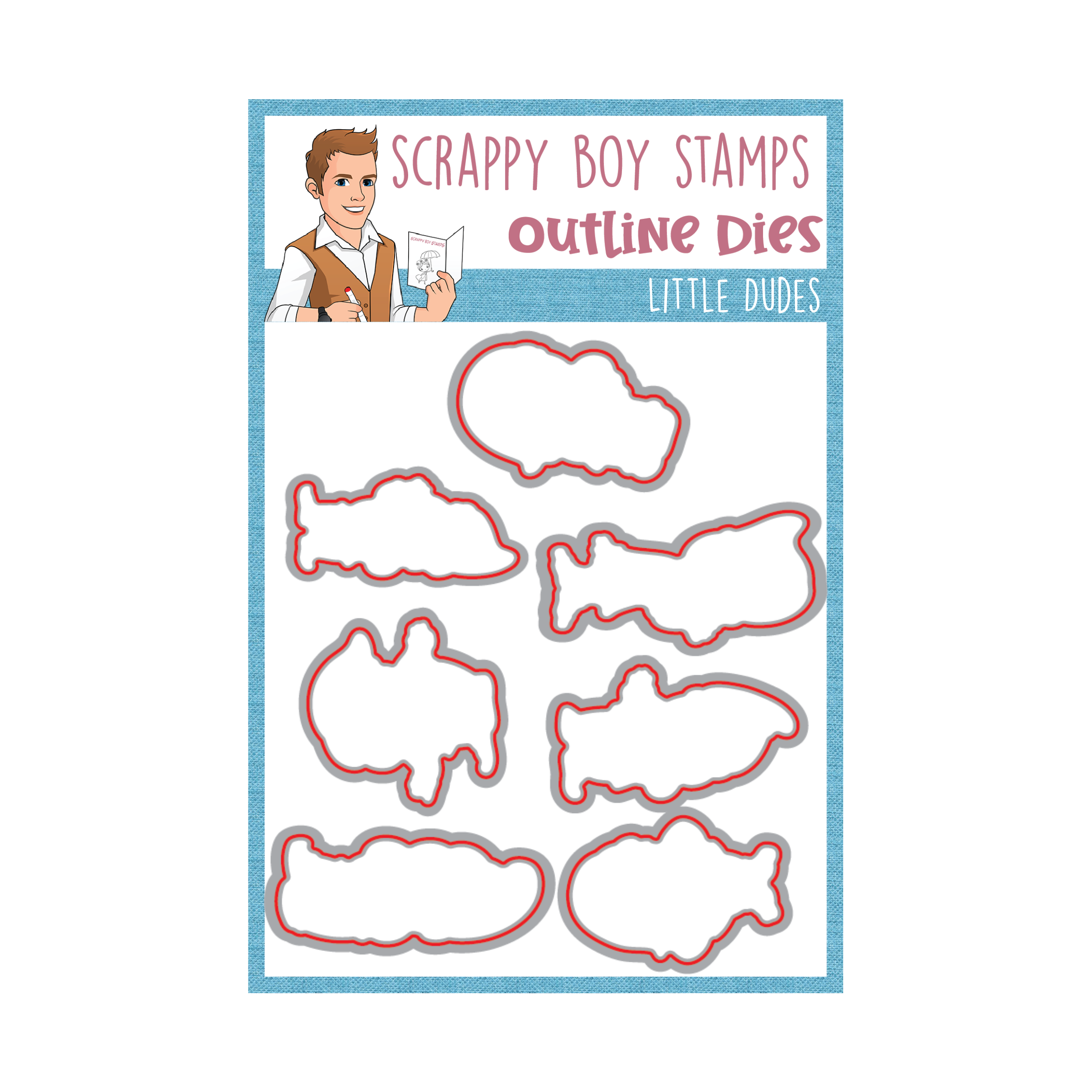 Outline Dies - Little Dudes - Scrappy Boy Stamps
