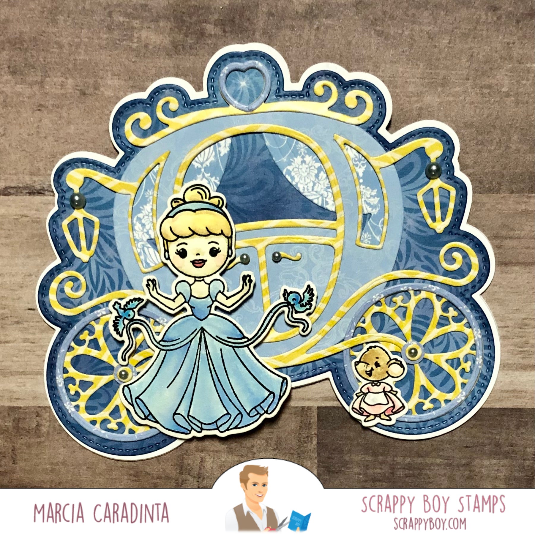 Fairytale Carriage Mini Album - Scrappy Boy Stamps