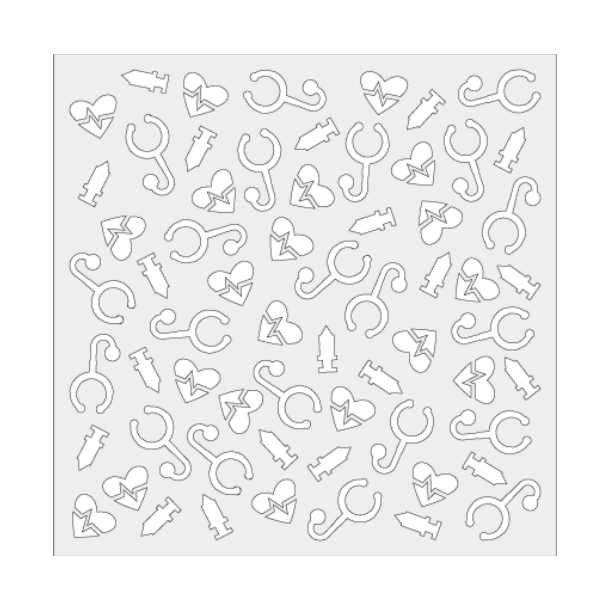 Medical Background Stencil - Scrappy Boy Stamps