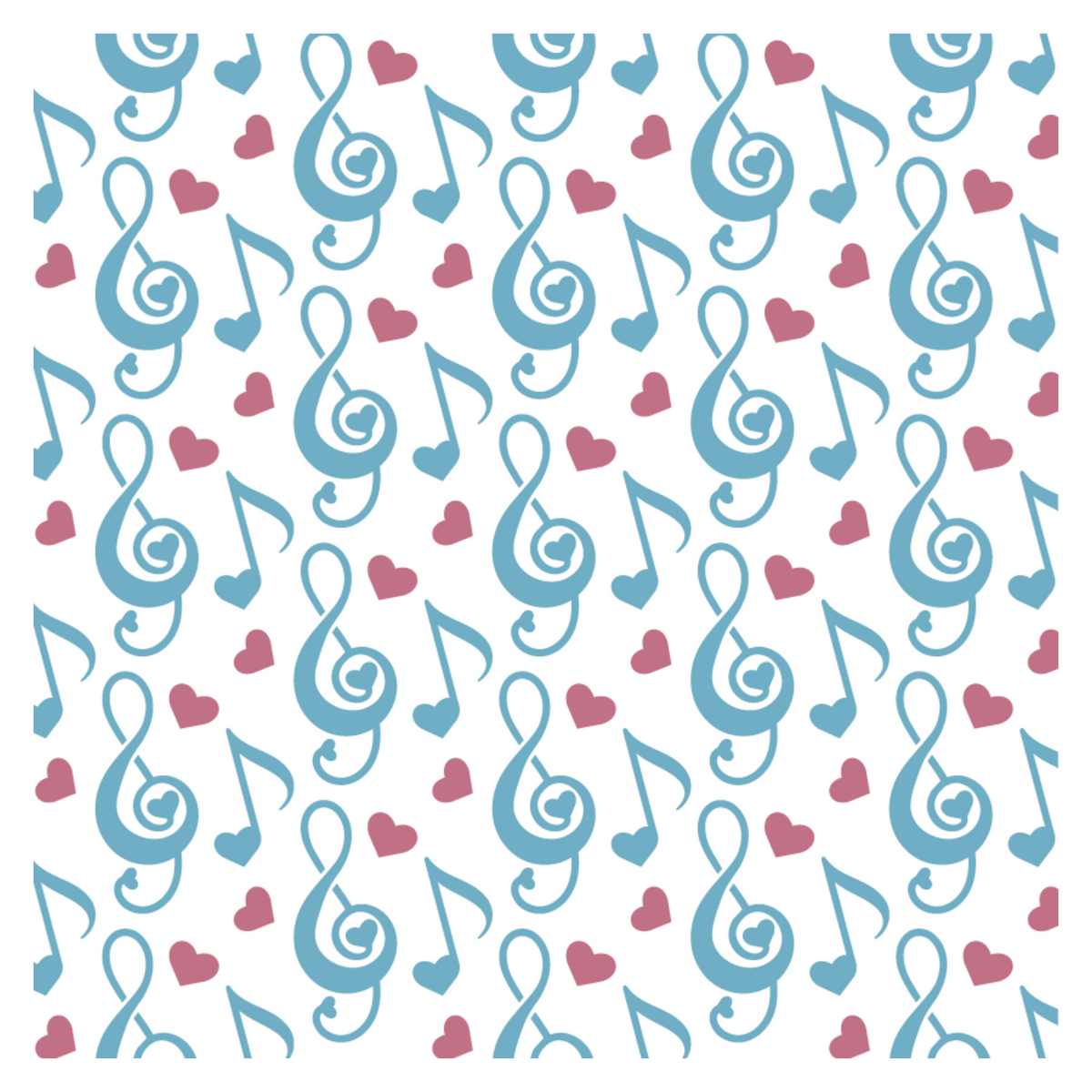 Music Notes & Hearts Layered Background Stencils - Scrappy Boy Stamps