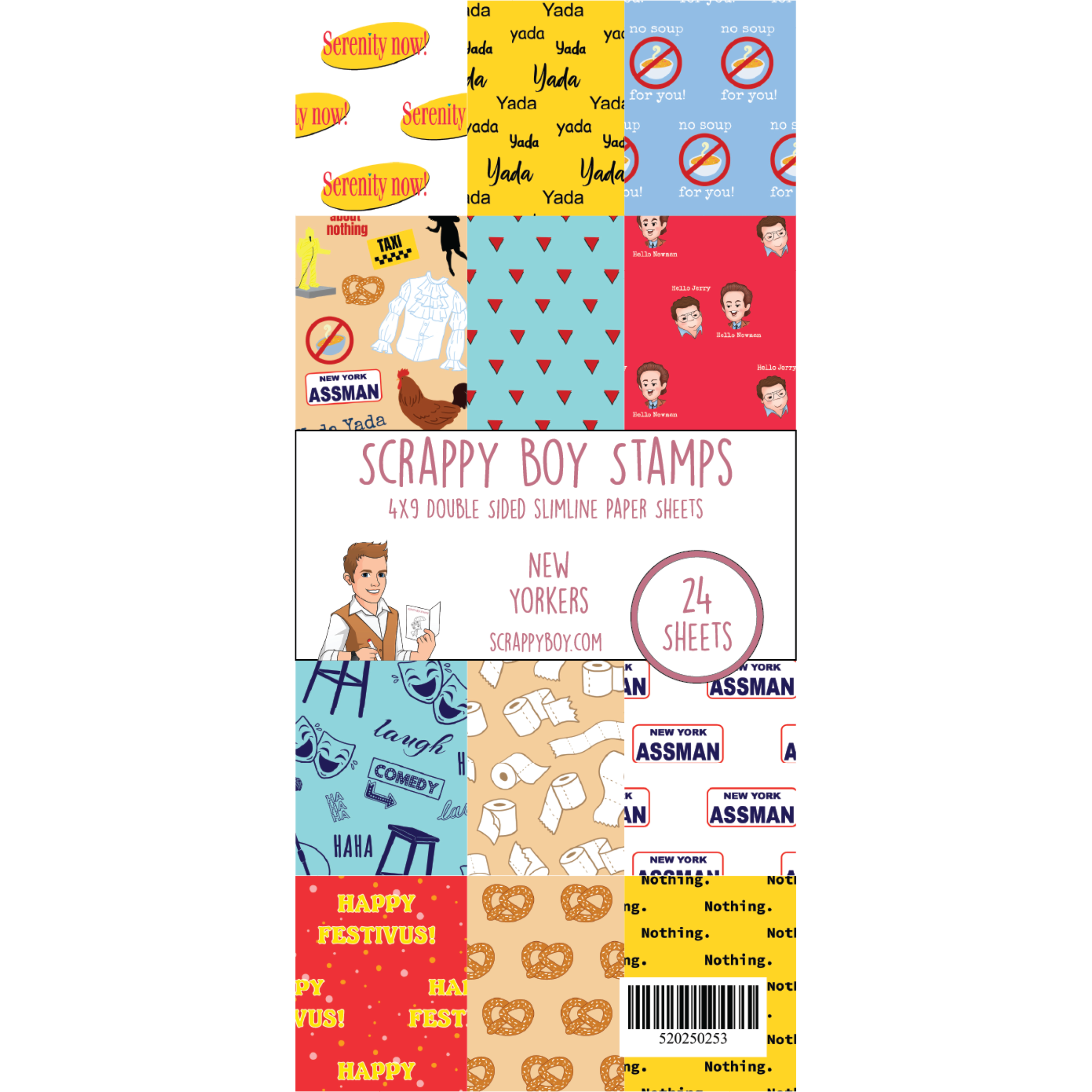 New Yorkers 4x9 Paper Pack - Scrappy Boy Stamps