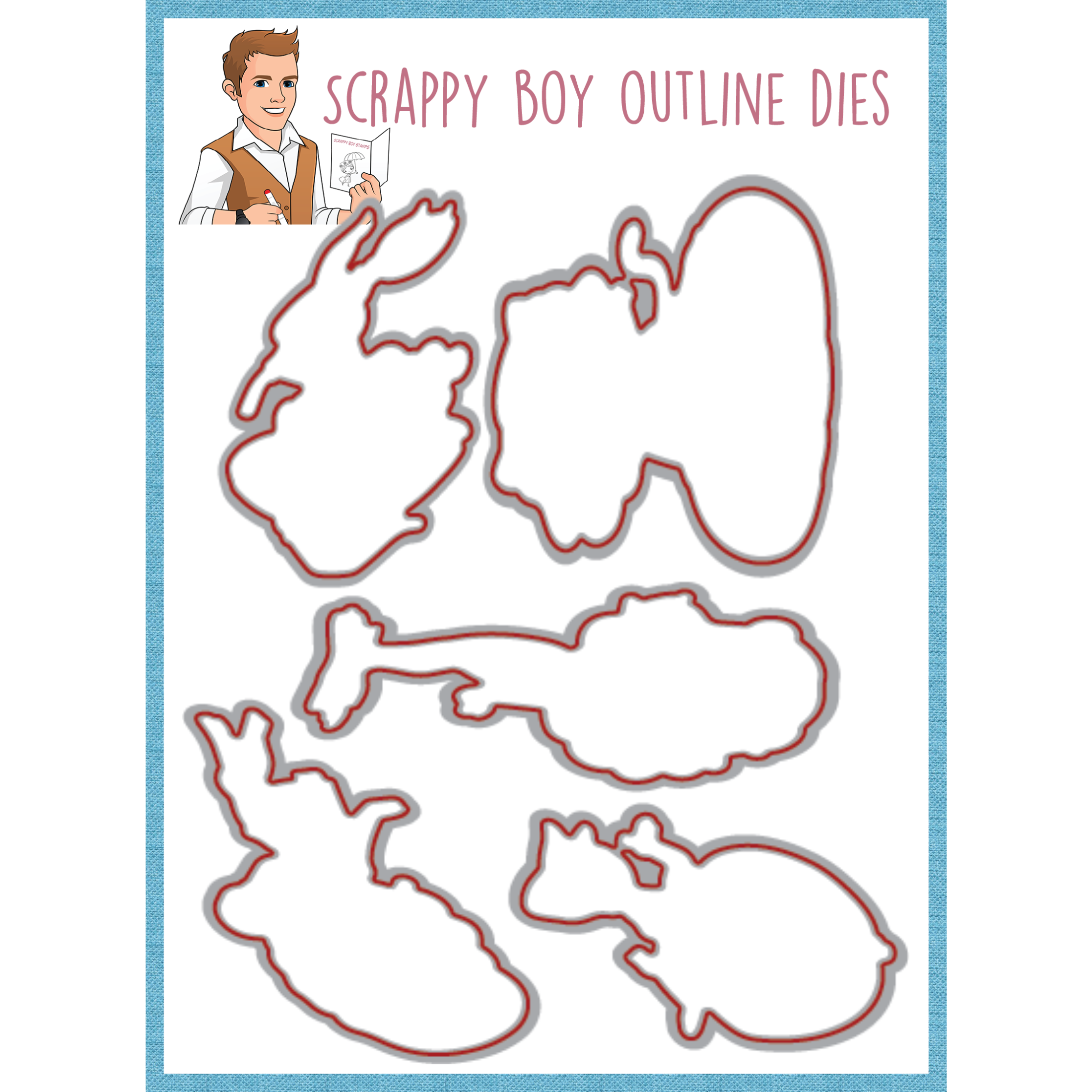 Outline Dies - Halloween Pin Up Girls - Scrappy Boy Stamps