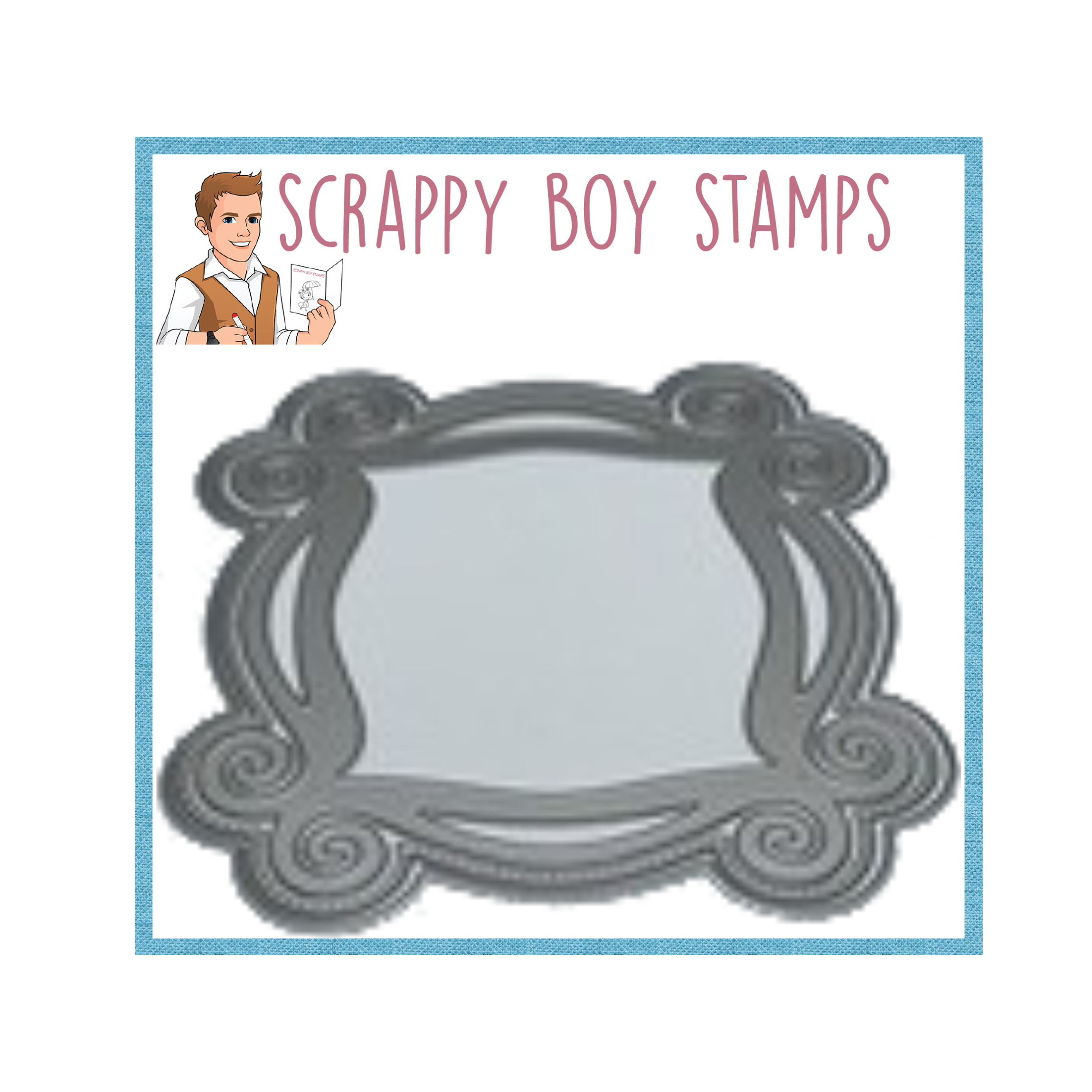 Picture Frame Mini Album Die Set- Scrappy Boy Stamps
