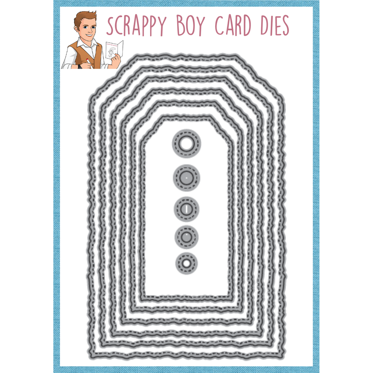 Torn Edge Nesting Tag Dies - Scrappy Boy Stamps