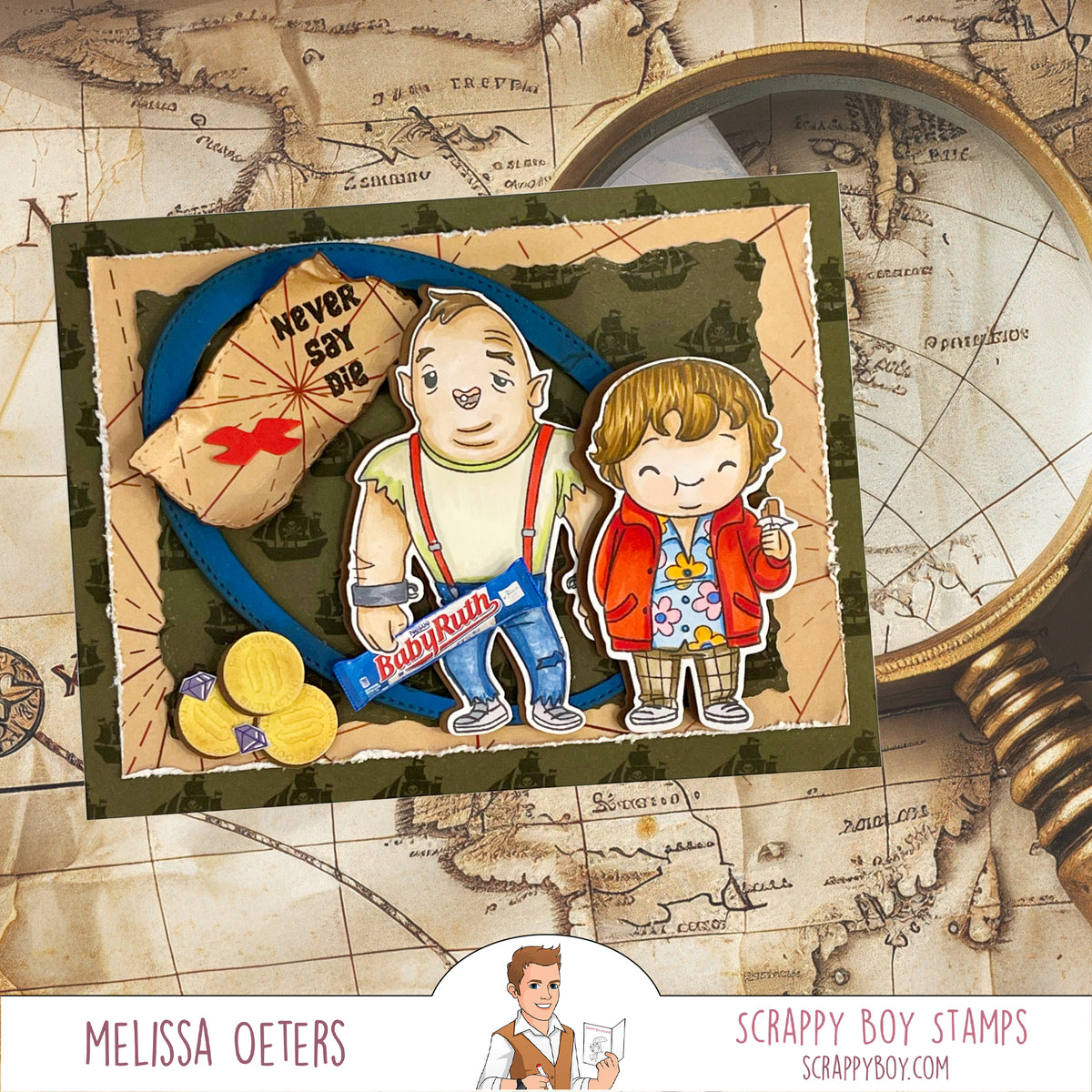 Truffle Shuffle - 6x8 Stamp Set - Scrappy Boy Stamps