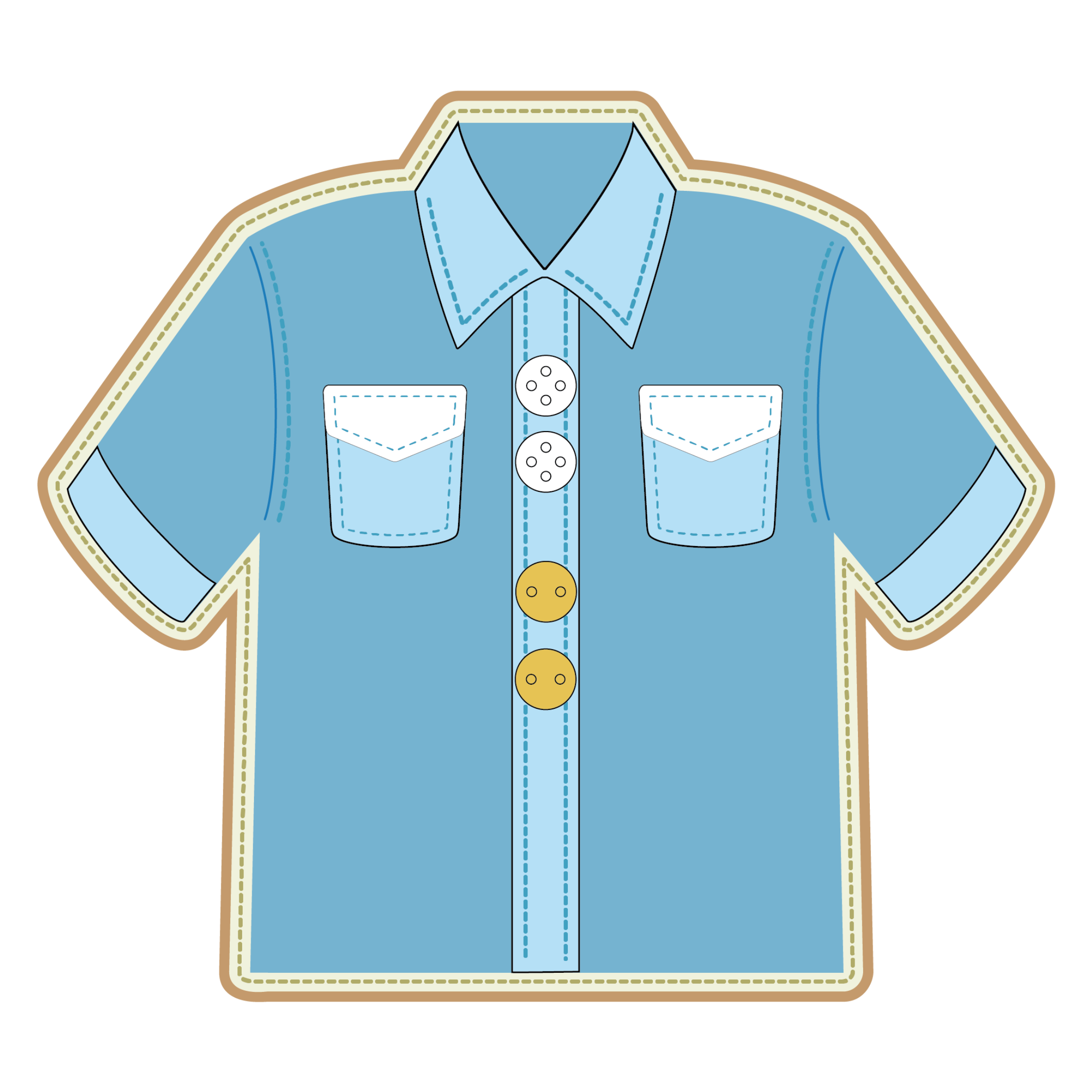 Shirt Shaped Card/Mini Album Die - Scrappy Boy Stamps