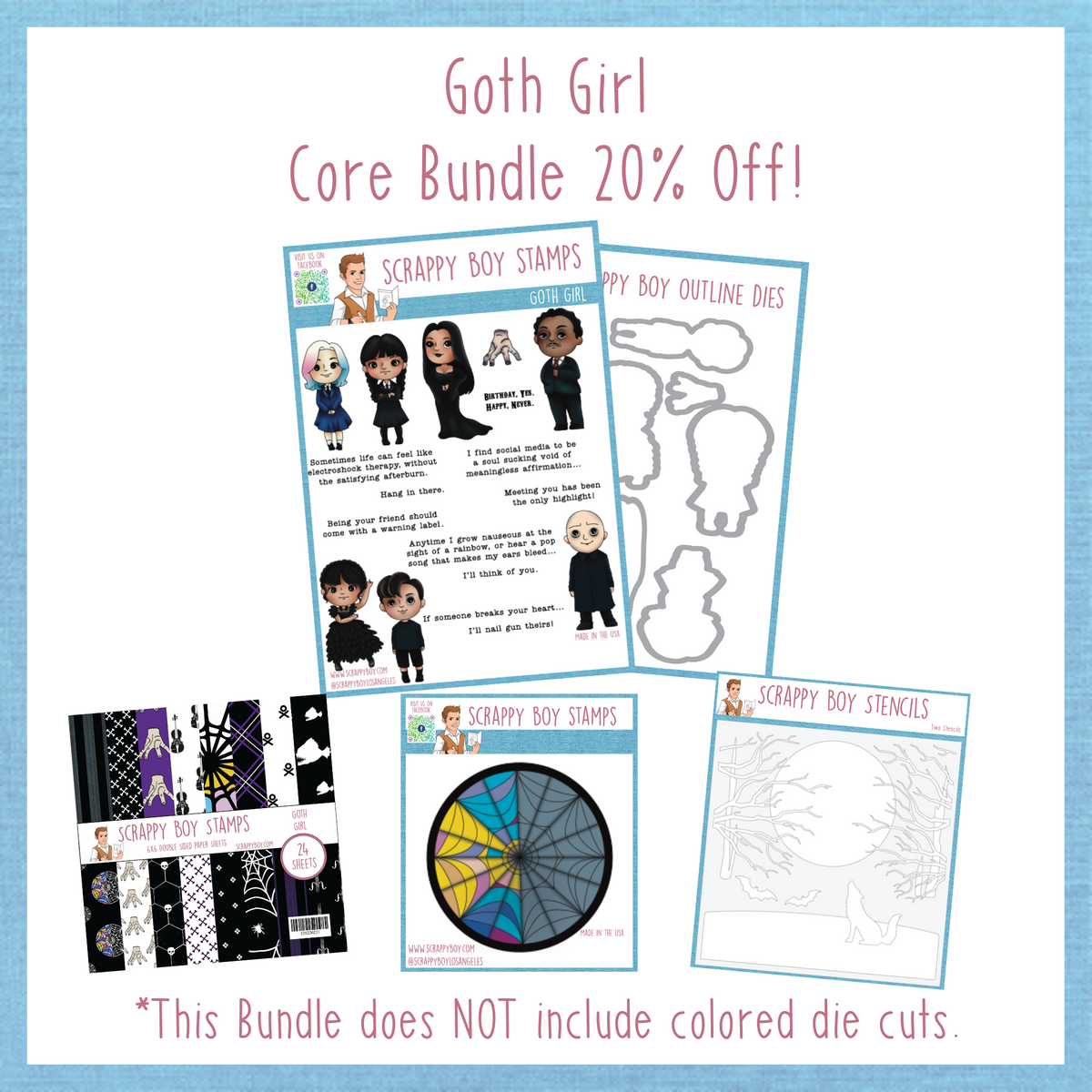 Core Bundle - Goth Girl Release - Scrappy Boy Stamps