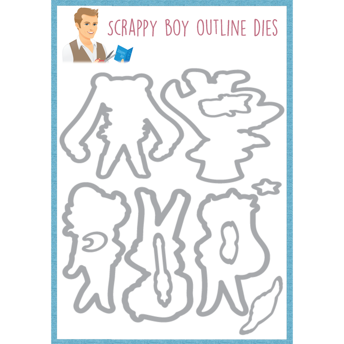 Outline Dies - Warrior Princess - Scrappy Boy Stamps