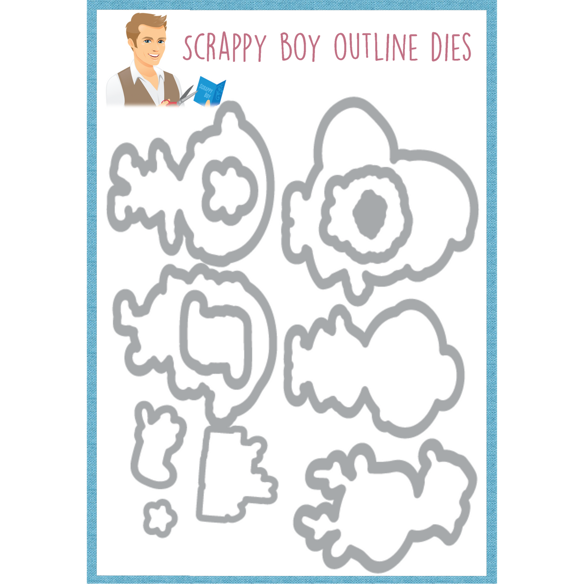 Outline Dies - Nice List - Scrappy Boy Stamps
